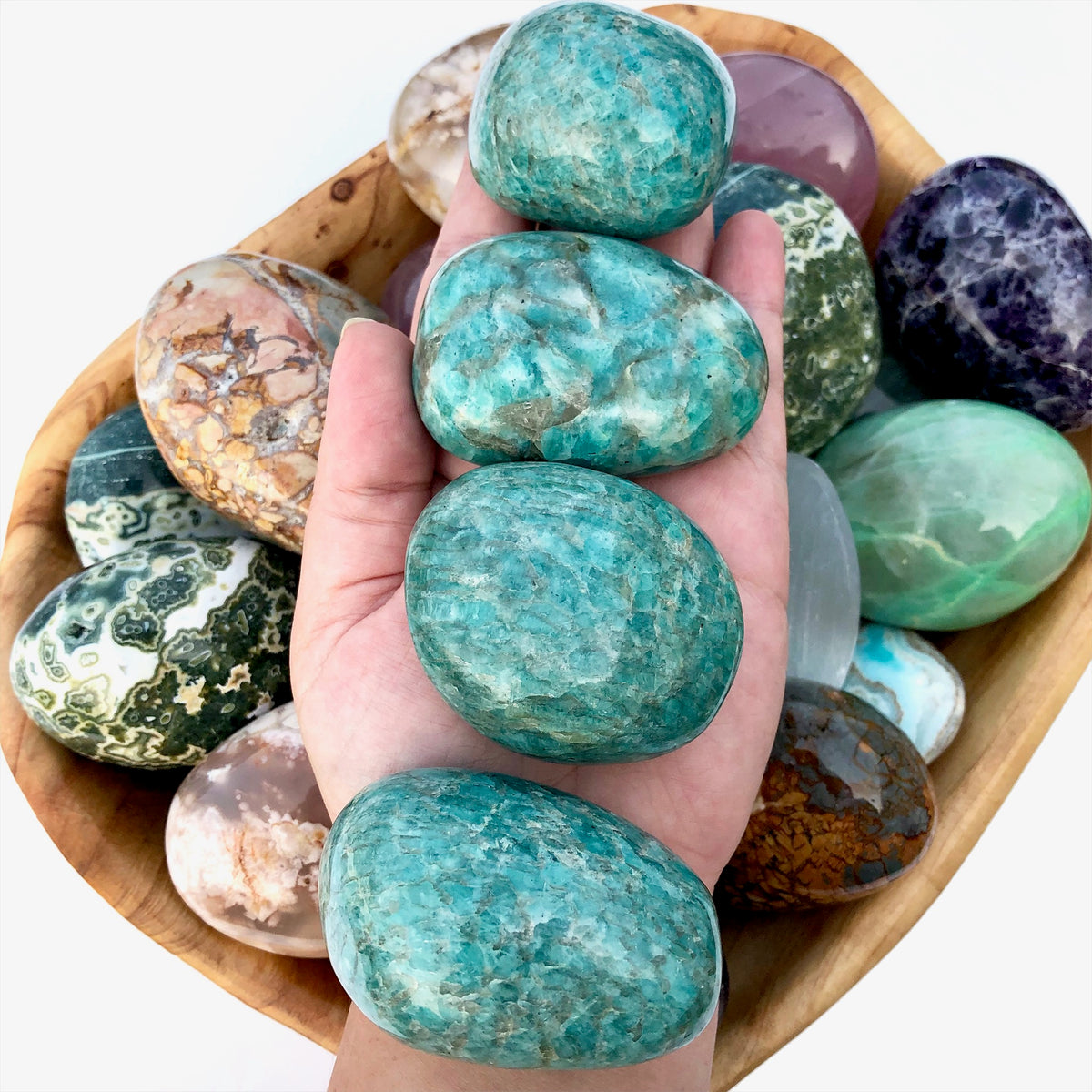 Amazonite Palm Stones – ElevatedWisdom
